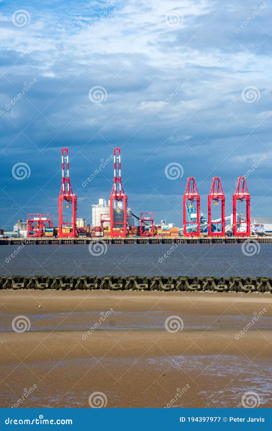 Port of Liverpool, UK stock image. Image of containers - 194397977