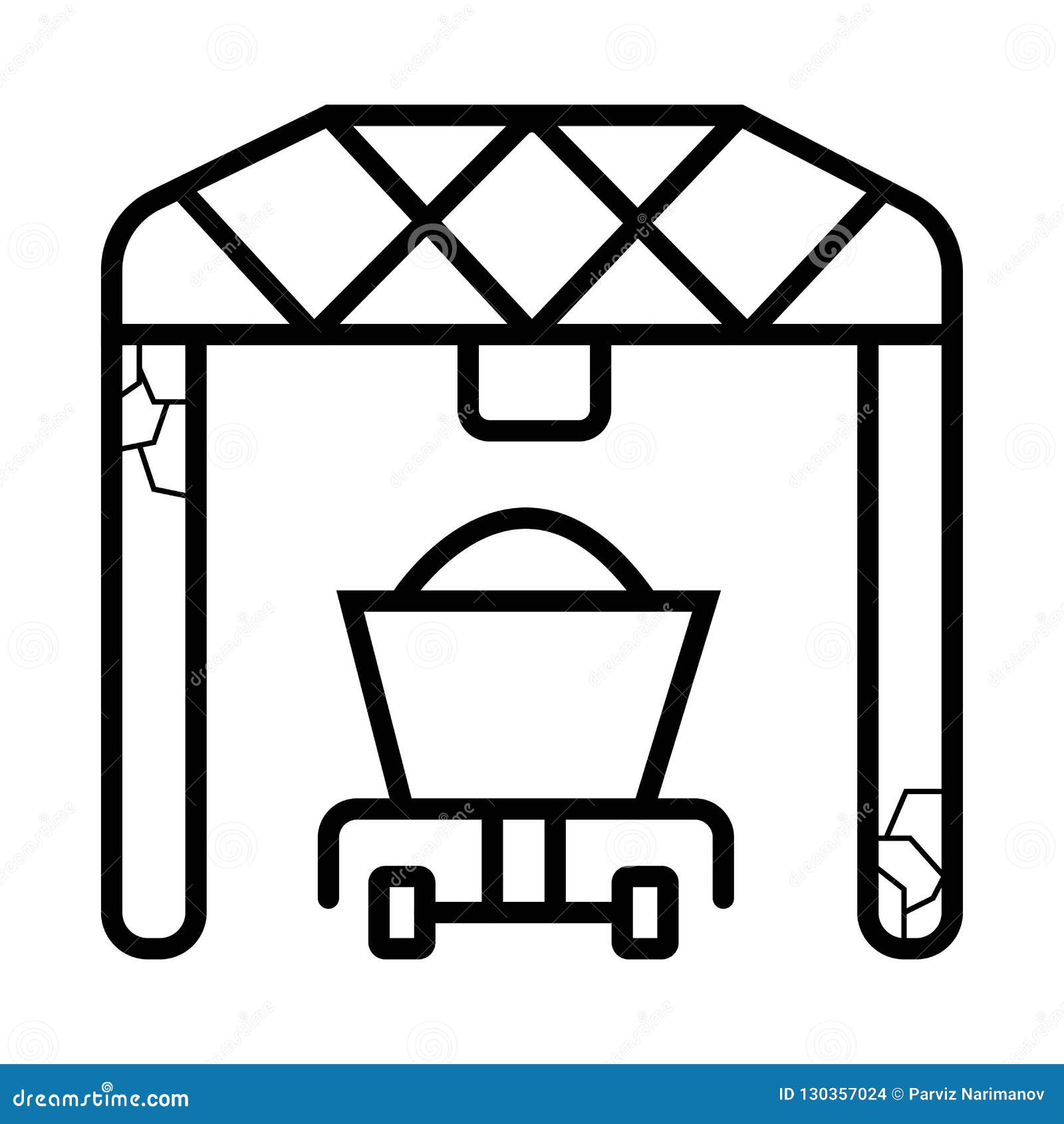 Port loader icon stock vector. Illustration of export - 130357024
