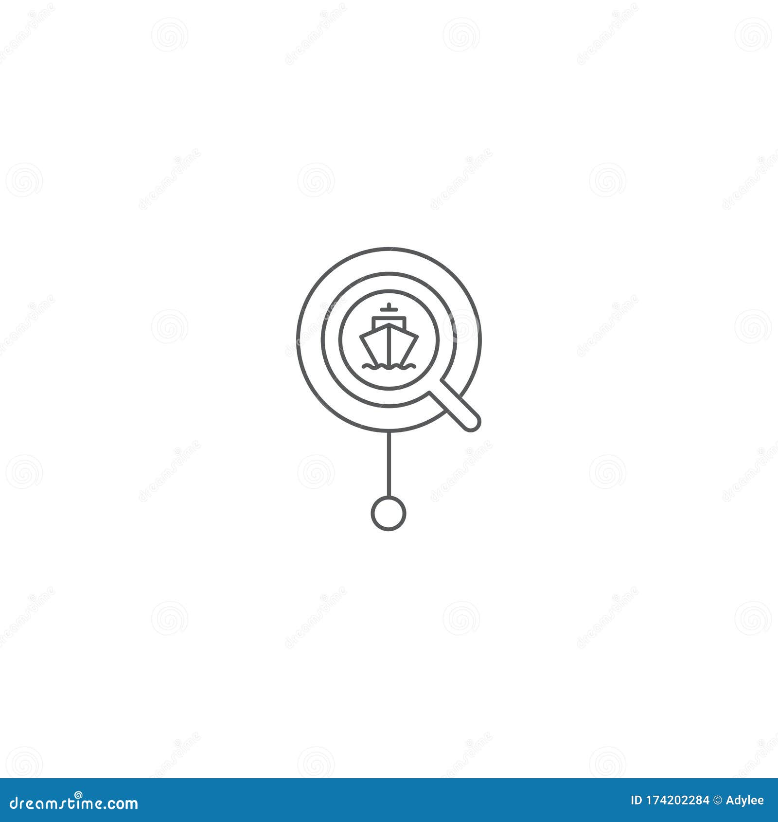 Port Location Pin Vector Icon Symbol Map Isolated On White Background ...