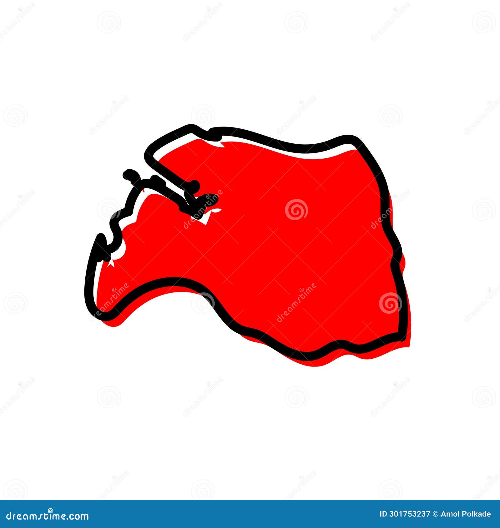Port Louis Districts of the Mauritius Vector Map Illustration Stock ...