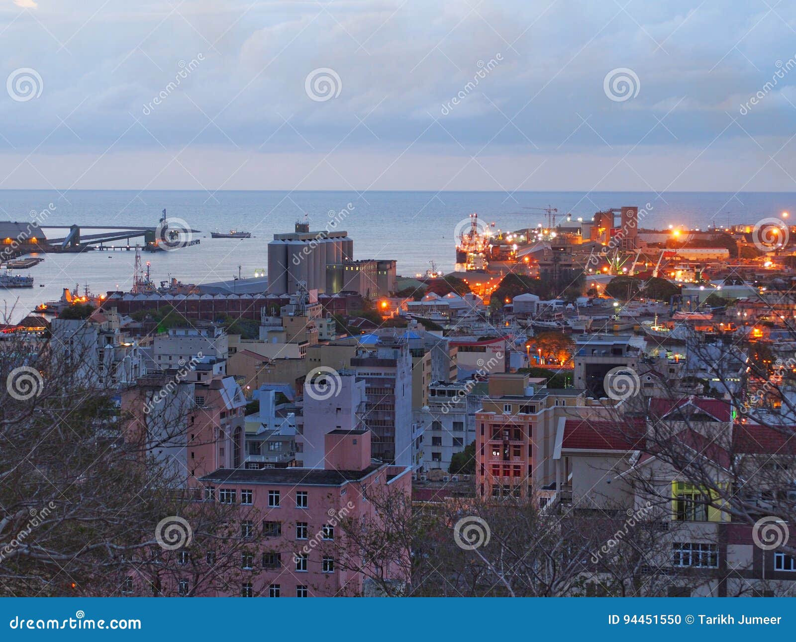 Port-Louis Harbour at Twilight Editorial Image - Image of twilight ...
