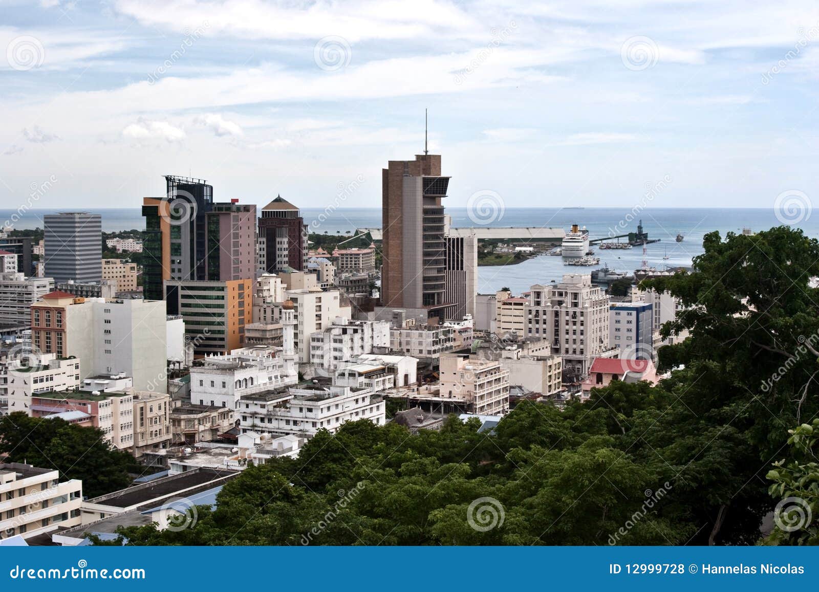 Port Louis - Isla Mauricio foto de archivo. Imagen de sello - 12999728
