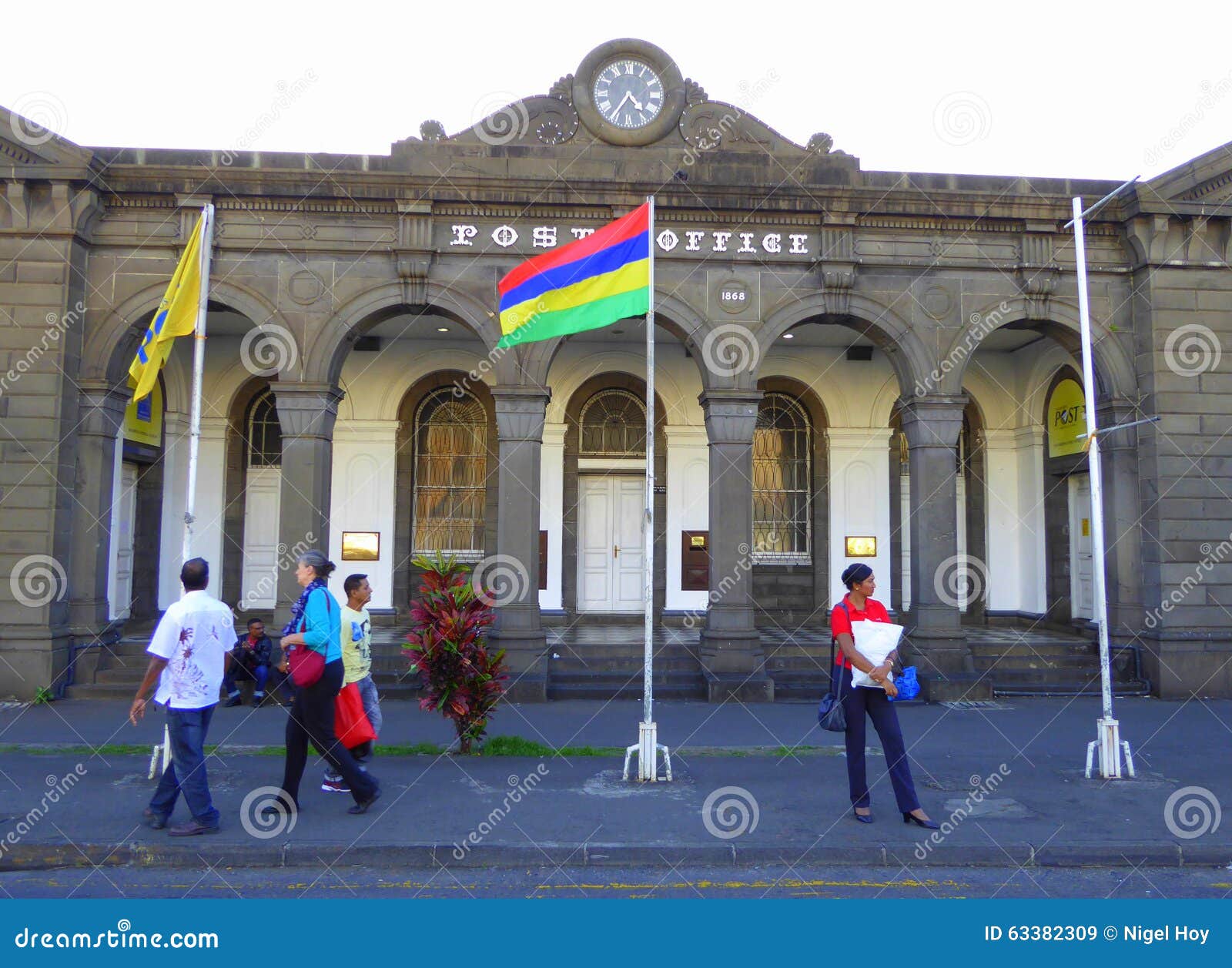 Port Louis Post Office in Mauritius Editorial Stock Image - Image of ...