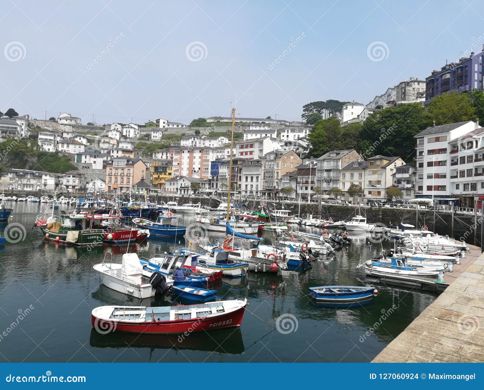 Luarca, Asturias, Spain editorial stock image. Image of harbour - 127060924