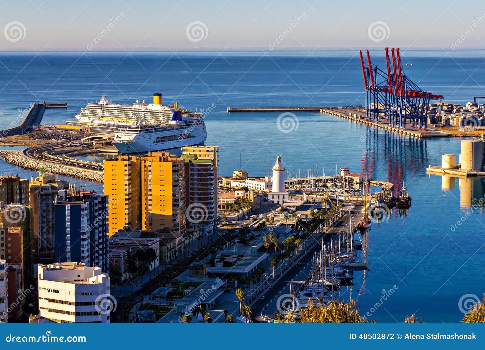 Port of Malaga, Spain stock photo. Image of cruise, country - 40502872