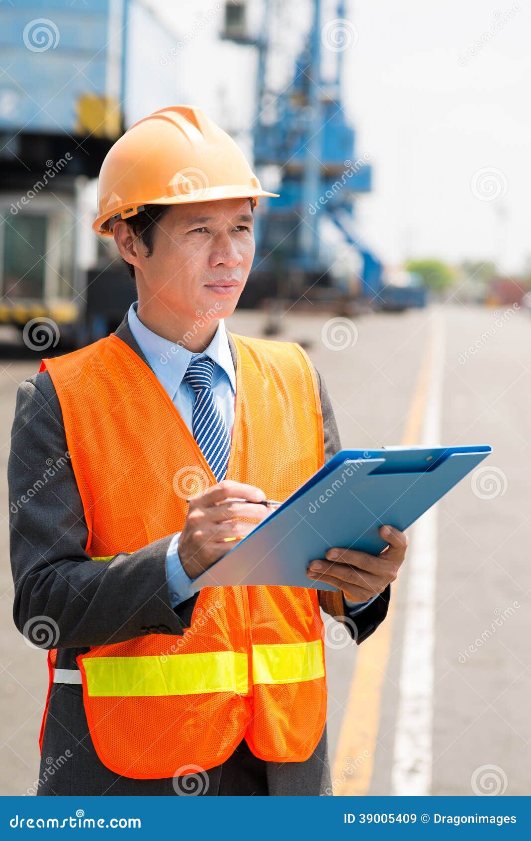 Port manager in uniform stock image. Image of person - 39005409