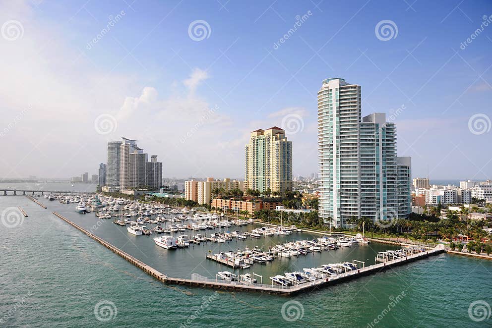 Port of Miami stock photo. Image of skyline, florida - 14829674