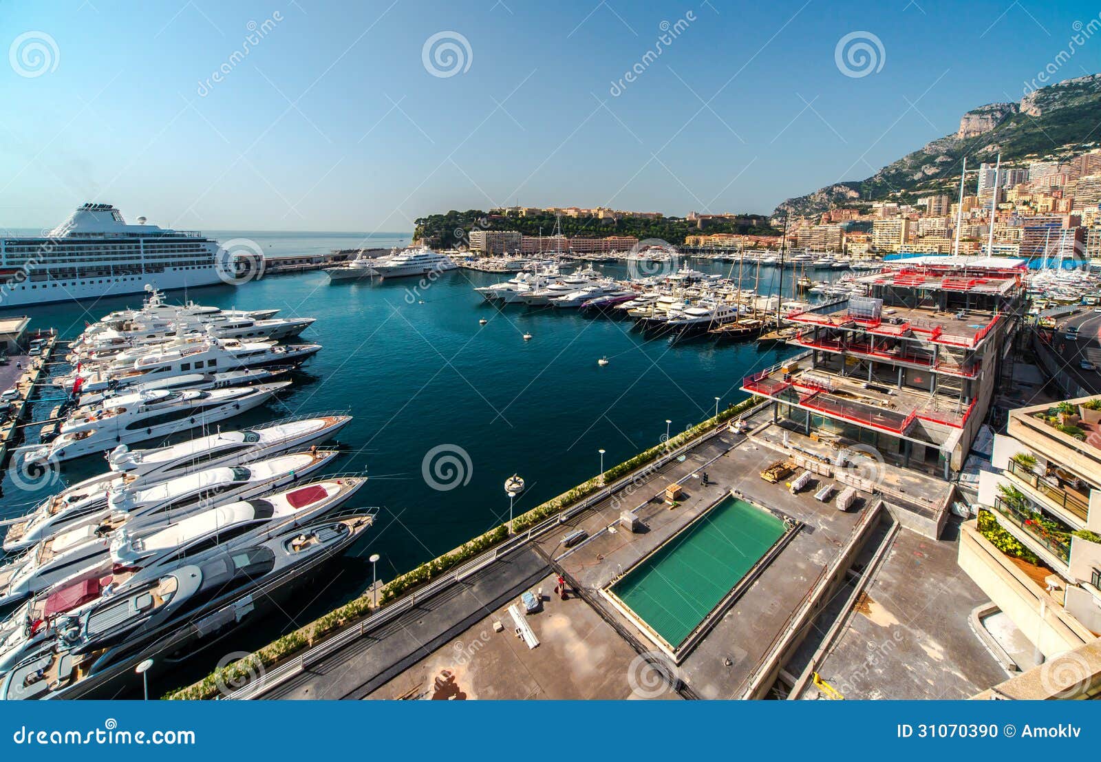 Port in Monaco stock photo. Image of holiday, boats, panorama - 31070390