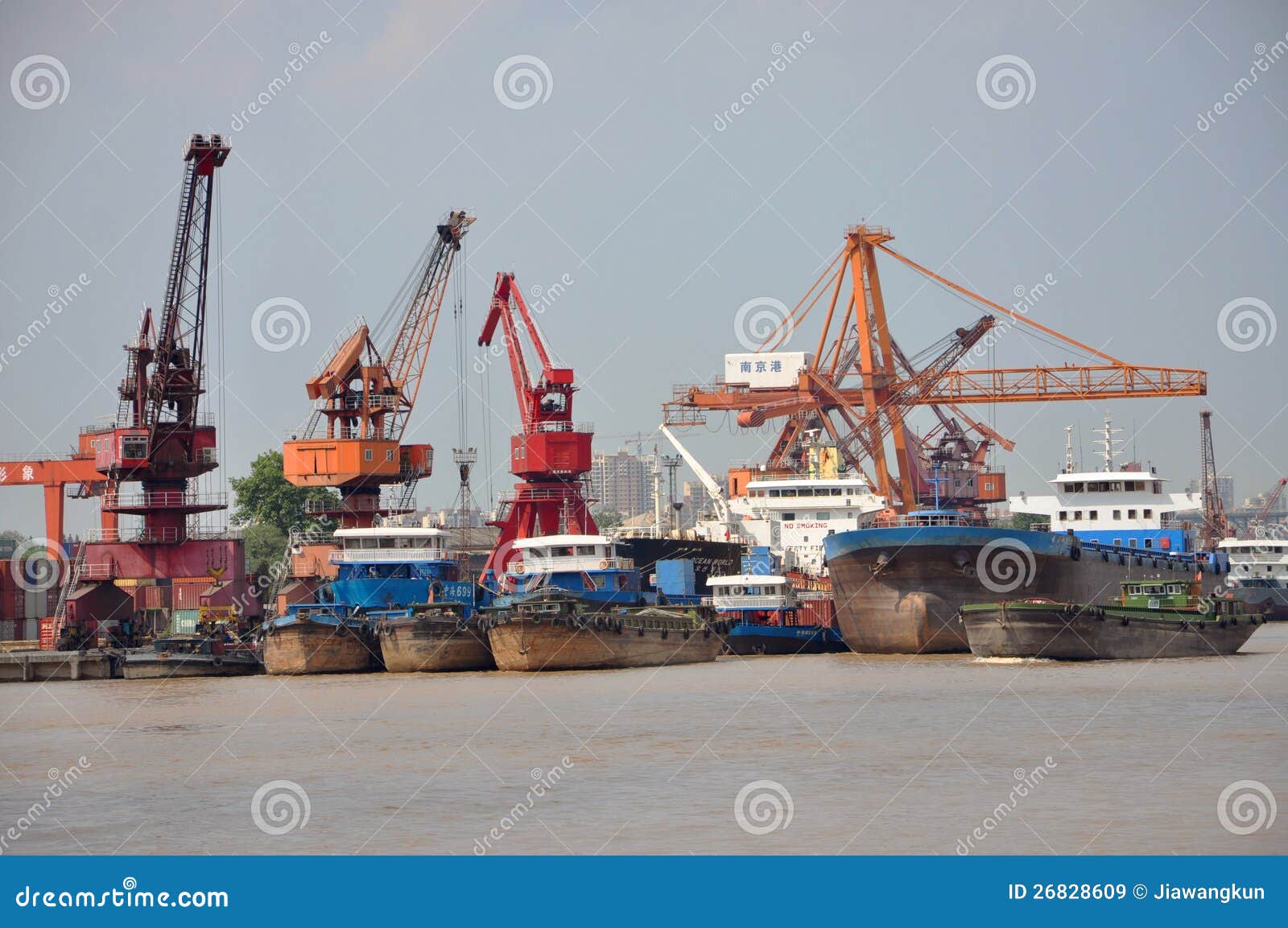 Port of Nanjing, China editorial stock image. Image of province - 26828609