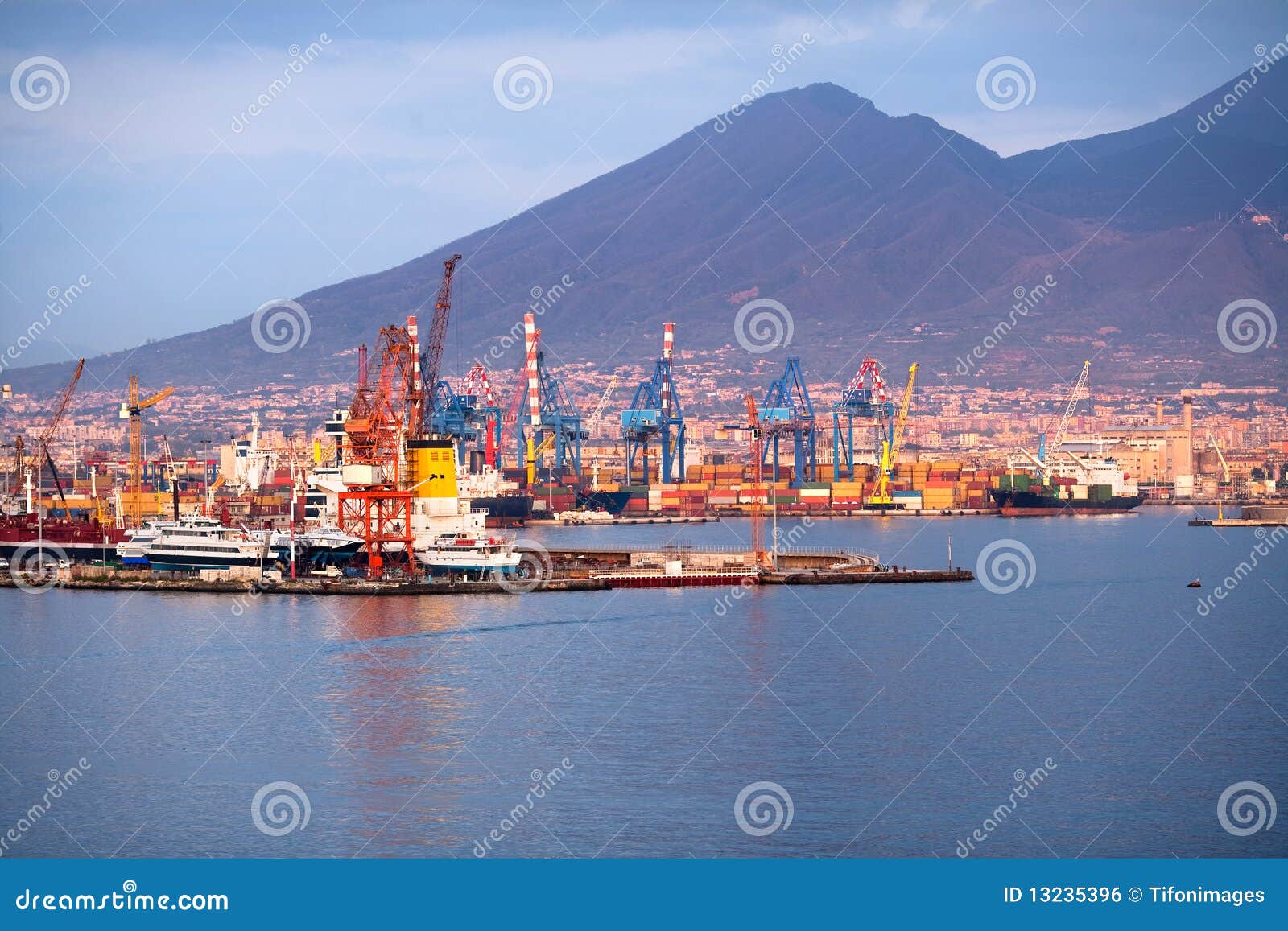 Port of Naples stock photo. Image of harbor, view, industry - 13235396