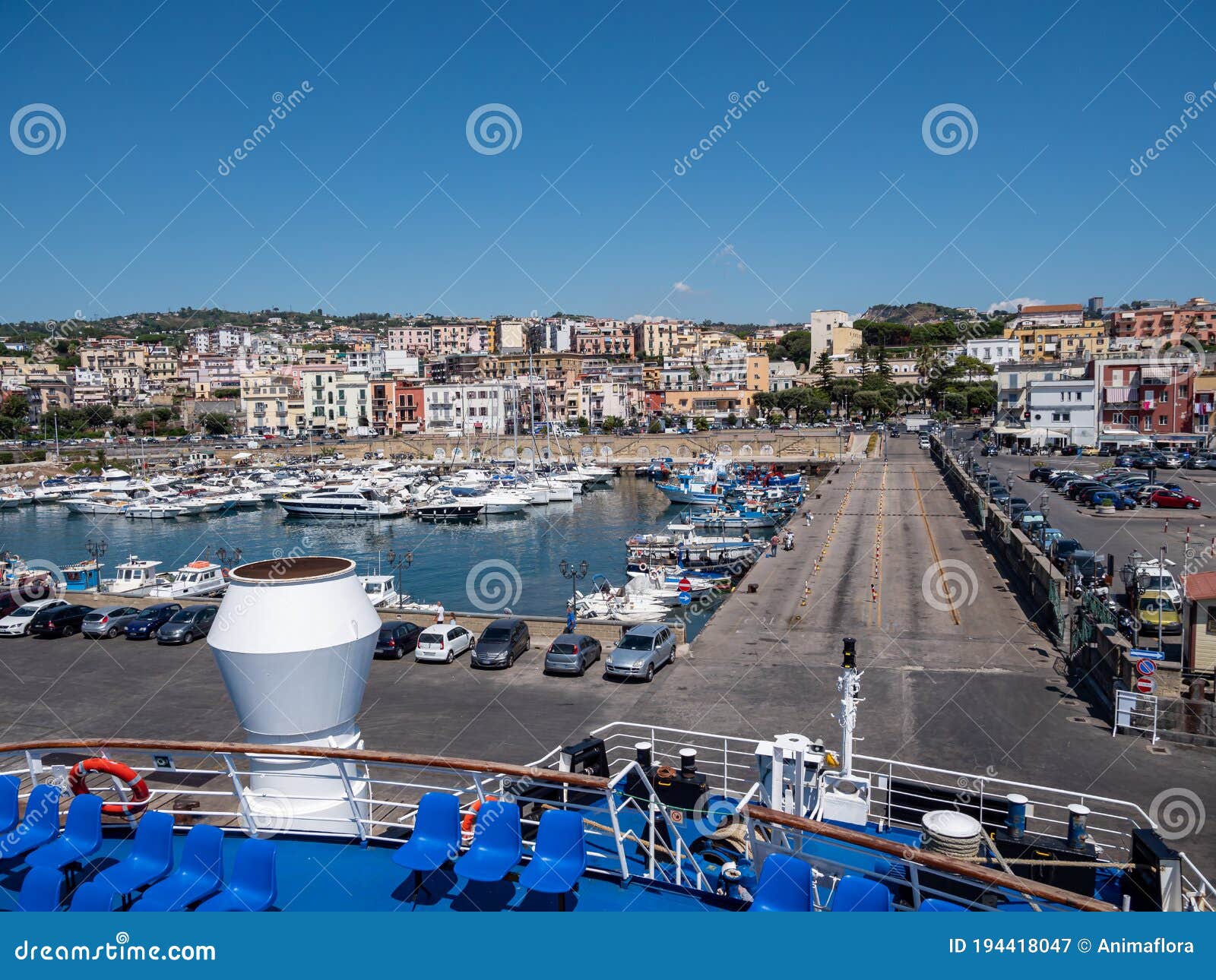 Port of Naples in Italy stock image. Image of ischia - 194418047