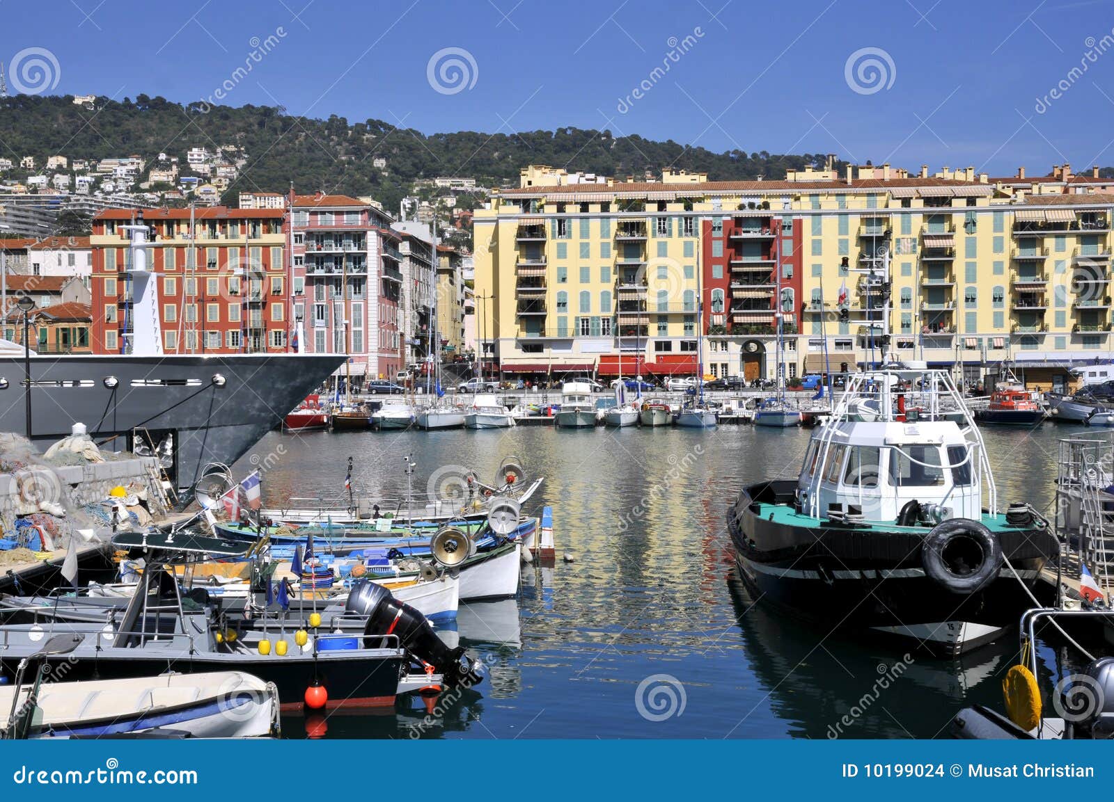 Port of Nice in France stock photo. Image of boat, provence - 10199024