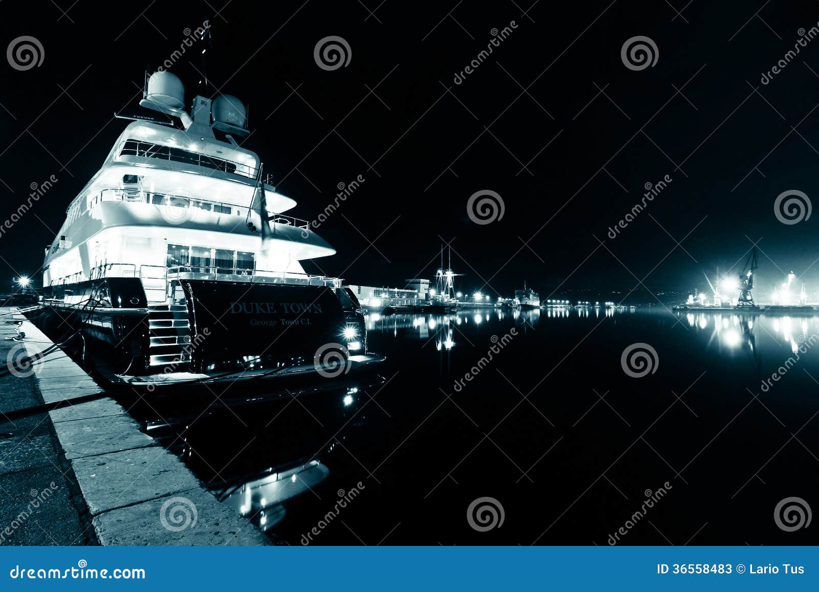 Port at night stock image. Image of harbor, marina, palace - 36558483