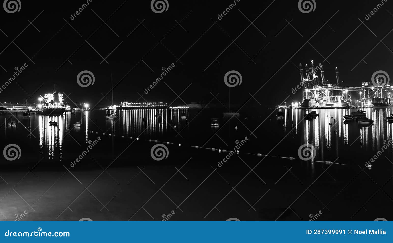 Port at night stock image. Image of water, light, shipping - 287399991