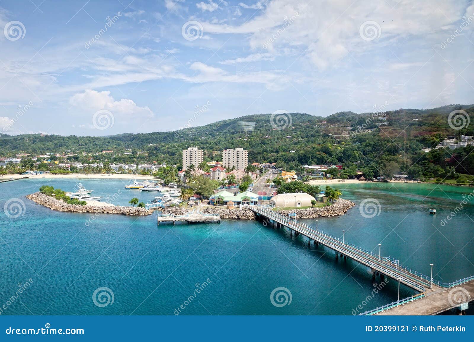 Ocho Rios Resort Town Cable Transportation Stock Photography ...