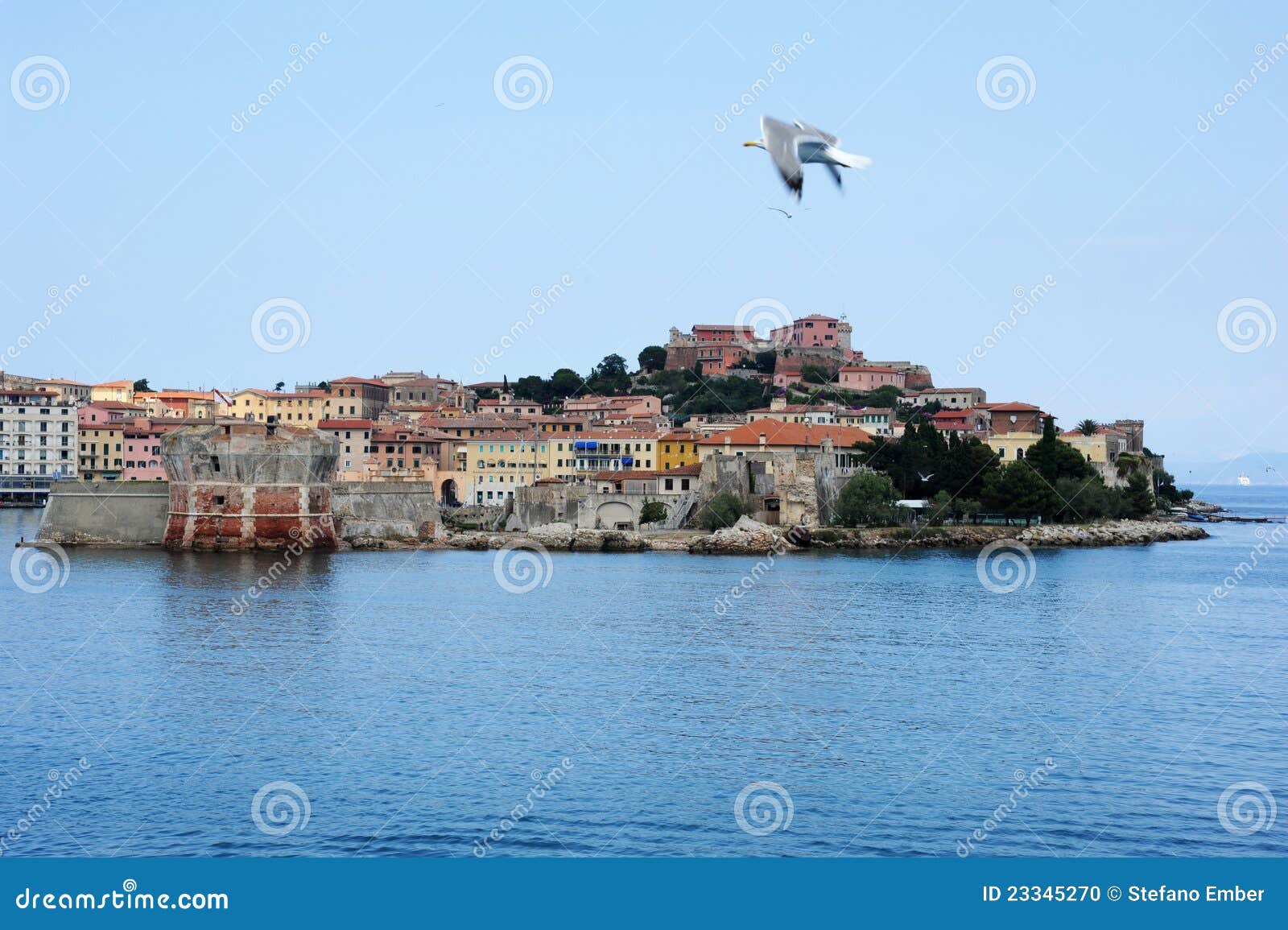 The Port of Old Portoferraio on Elba Island Stock Photo - Image of elba ...