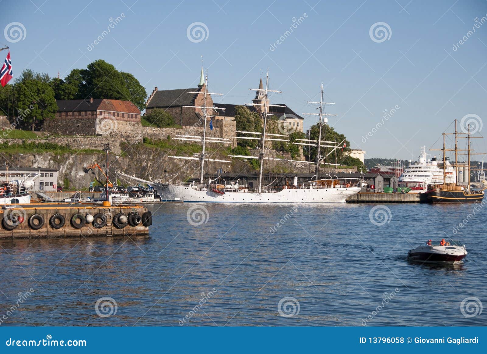 Port of Oslo, Norway stock photo. Image of city, ages - 13796058