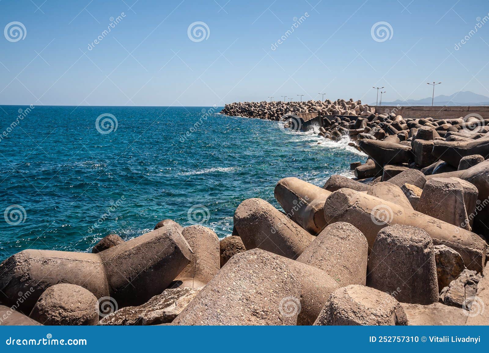 Port pier from concrete stock photo. Image of lifestyle - 252757310