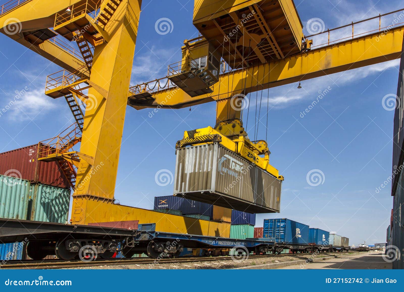 The Port Railway Dress Containerized Cargo Editorial Photography ...