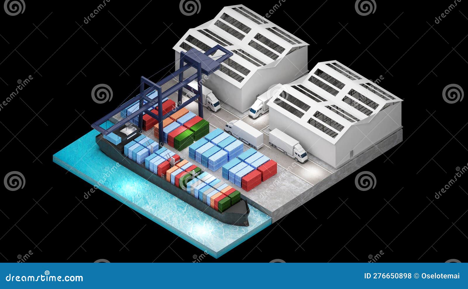Port for Receiving Foreign Ships,Transportation, Fleet, and Port ...