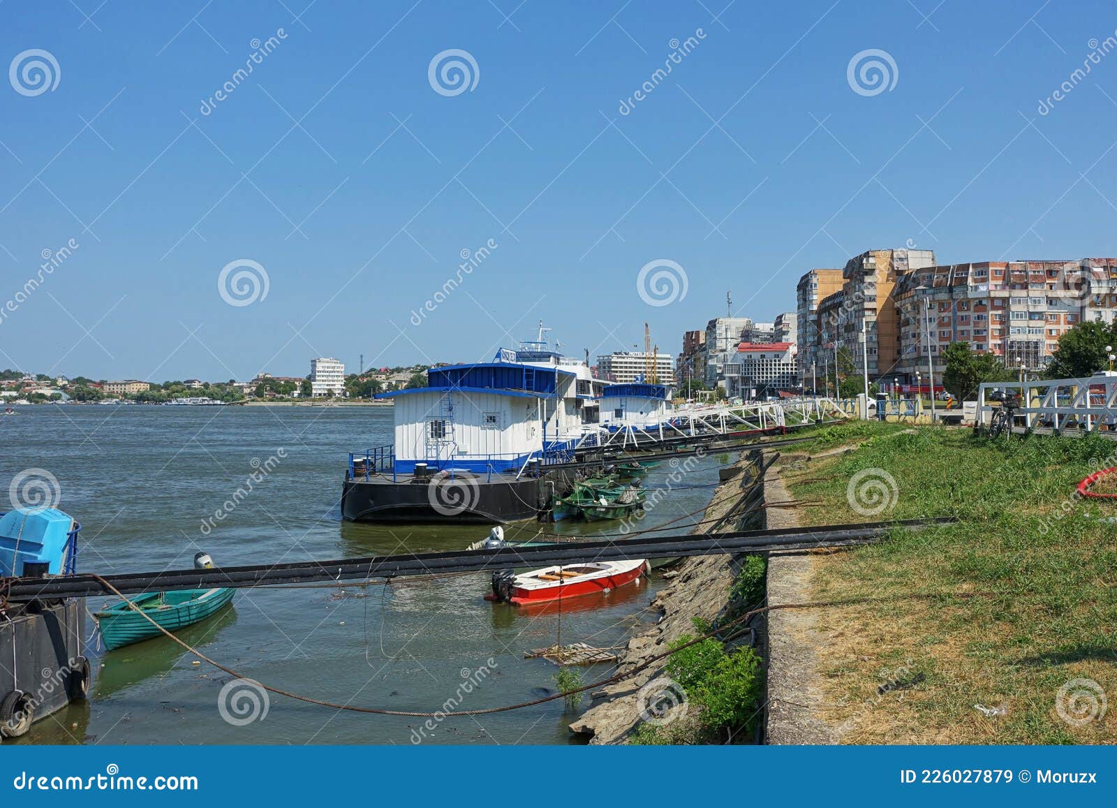 Port on Danube River, in Tulcea City, Romania Editorial Stock Image ...