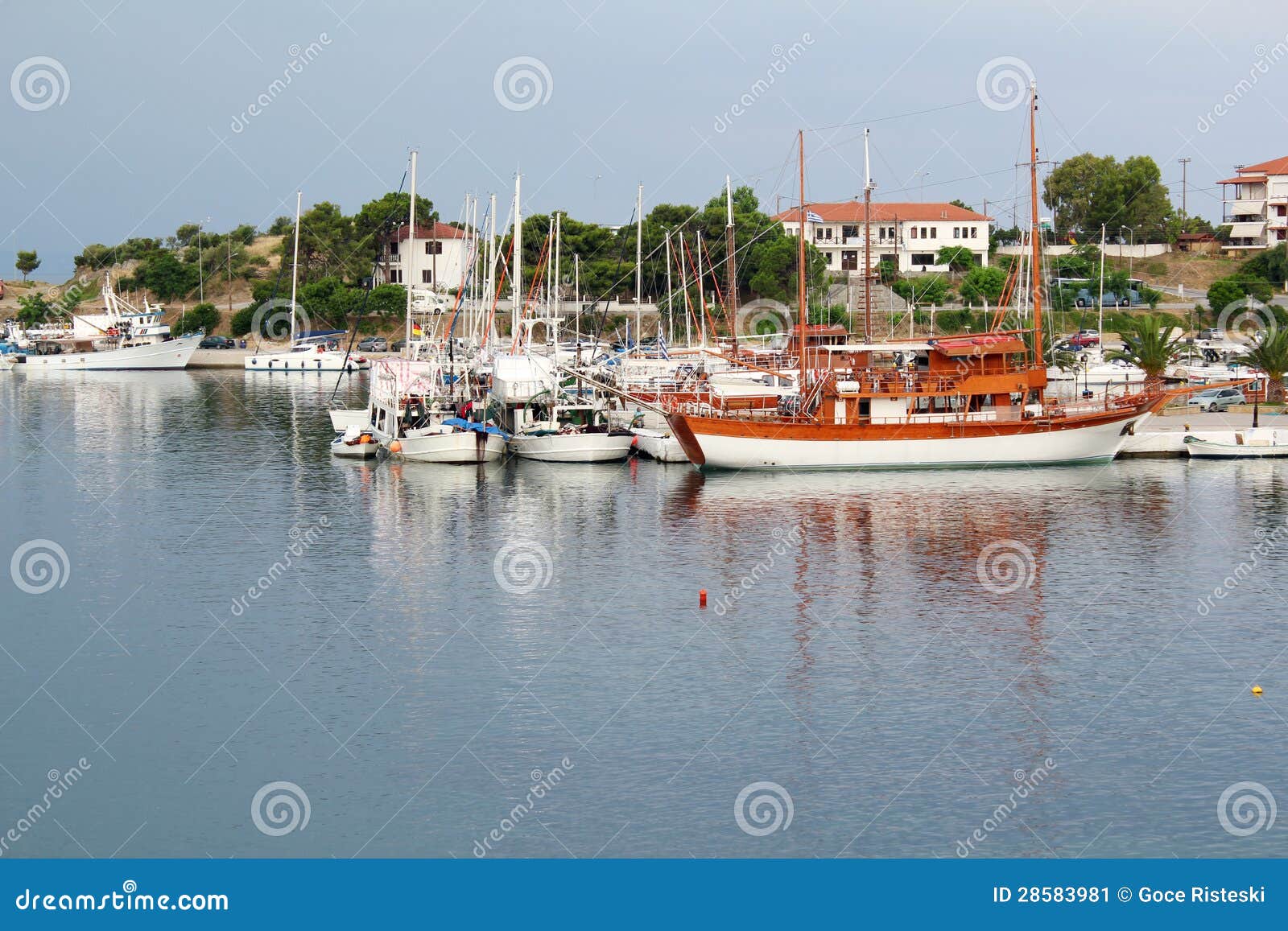 Port with sailboat stock image. Image of pleasure, equipment - 28583981