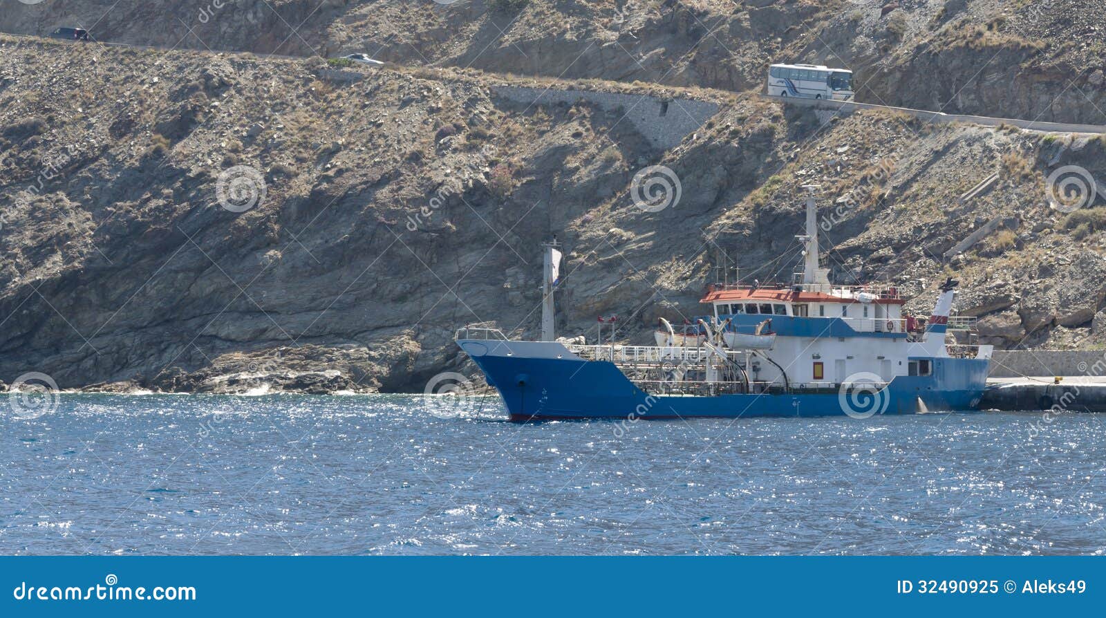 Port in Santorini S Caldera Stock Image - Image of caldera, nature ...