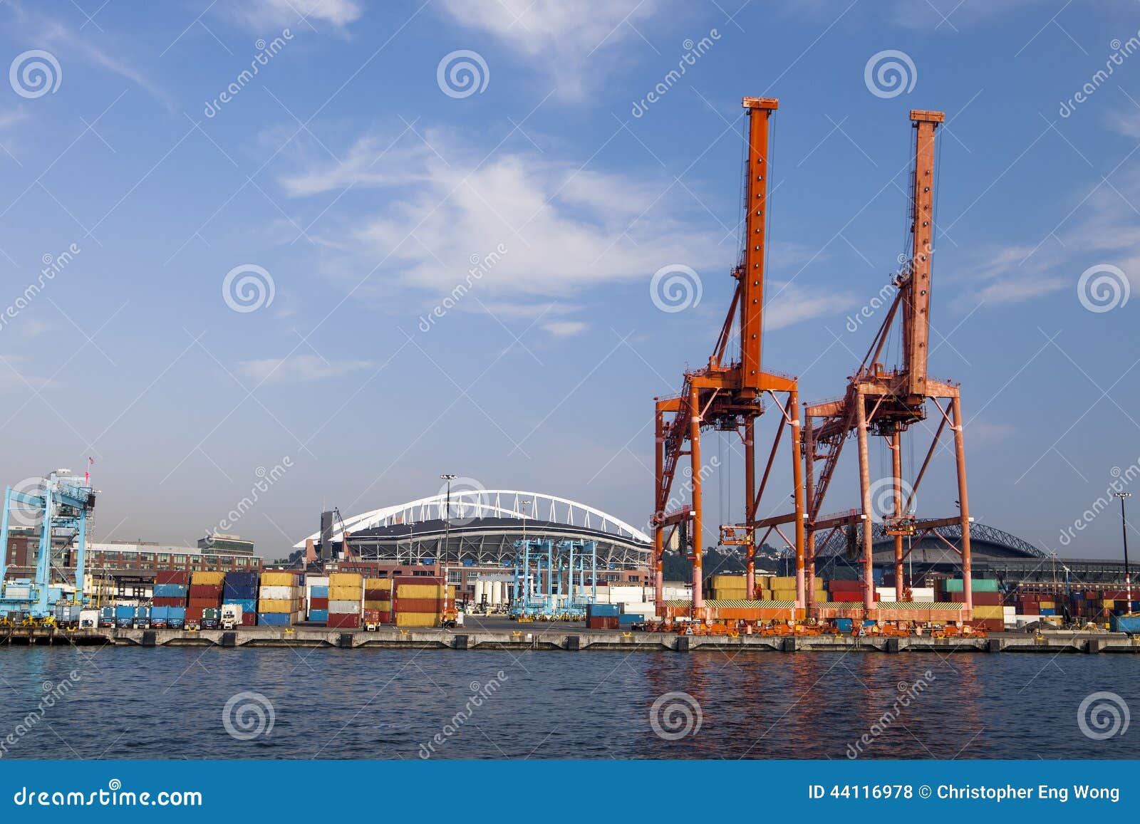 Port of Seattle stock photo. Image of building, container - 44116978