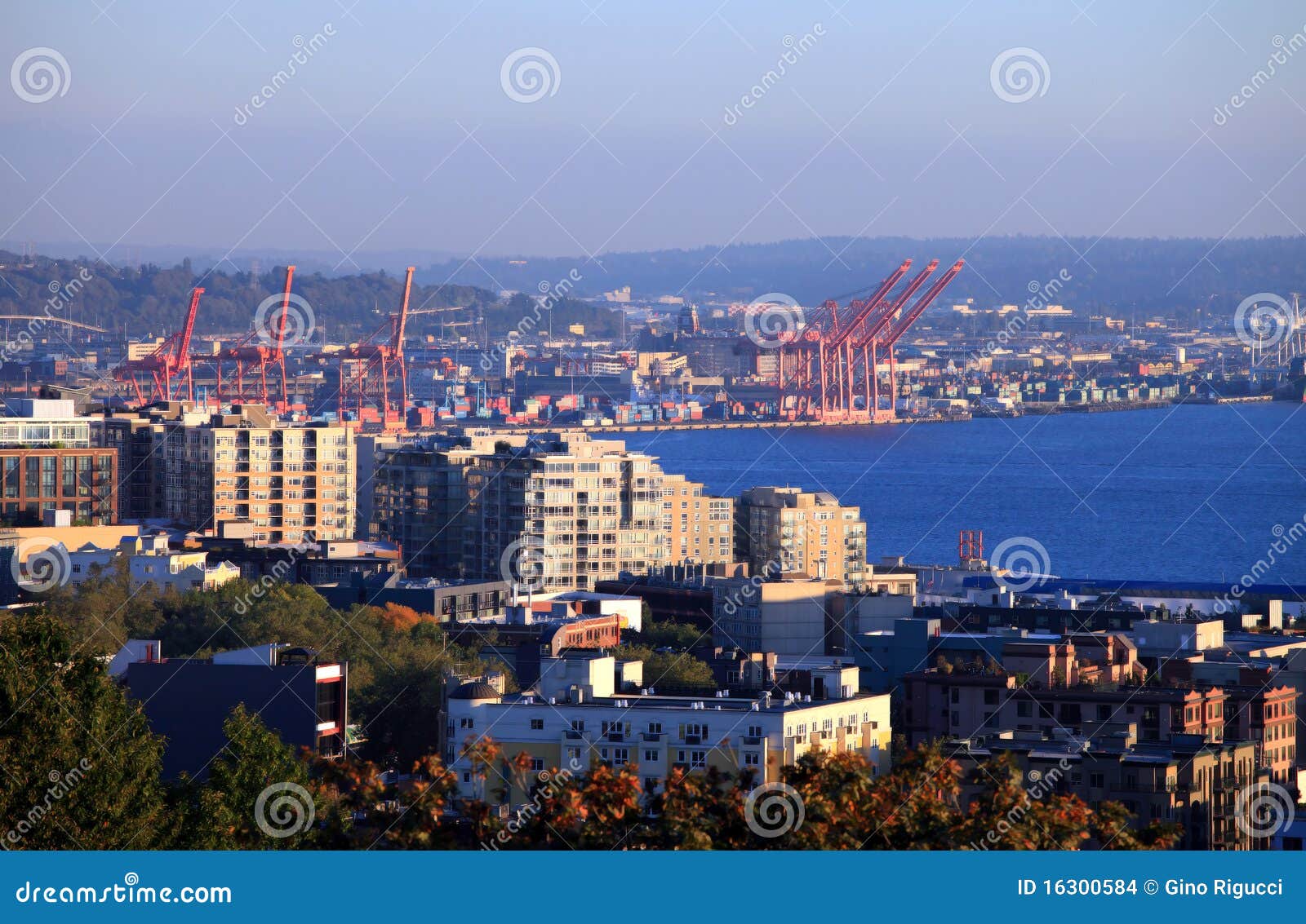 Port of Seattle Washington State. Stock Photo - Image of landmarks ...