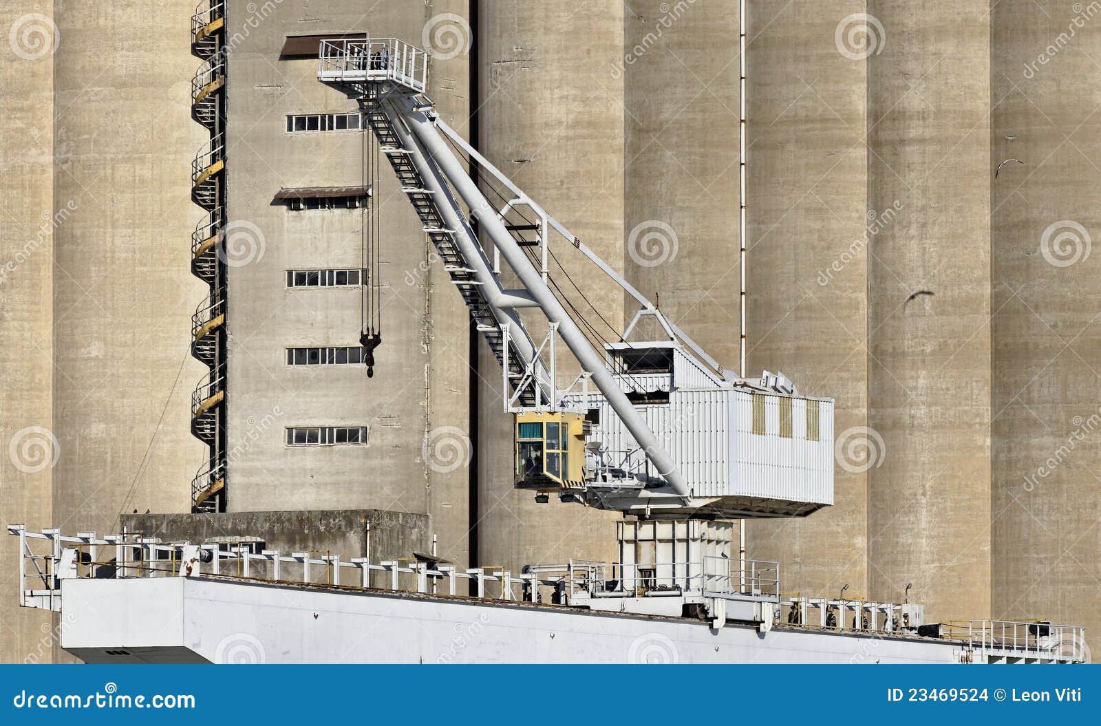 Port silos stock photo. Image of concrete, industrial - 23469524