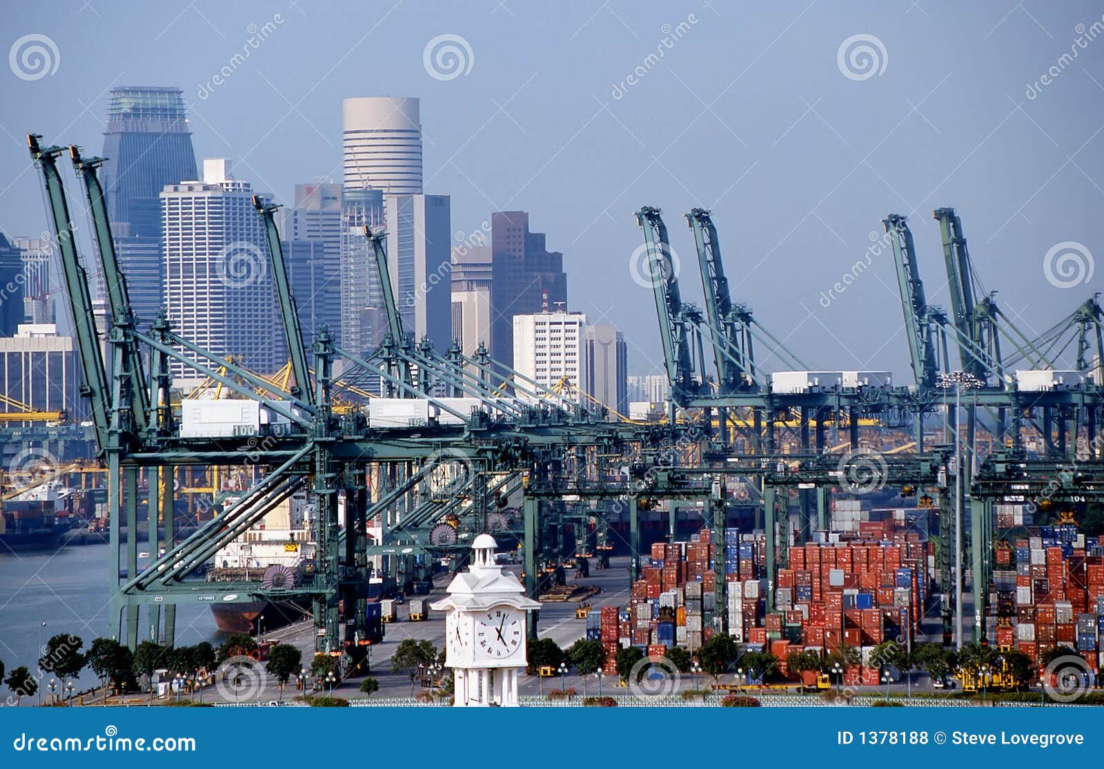Port of Singapore stock photo. Image of transport, cargo - 1378188