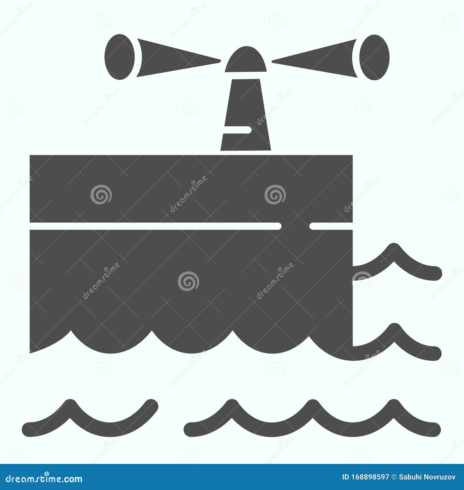 Port Solid Icon. Dock Vector Illustration Isolated on White. Dockside ...