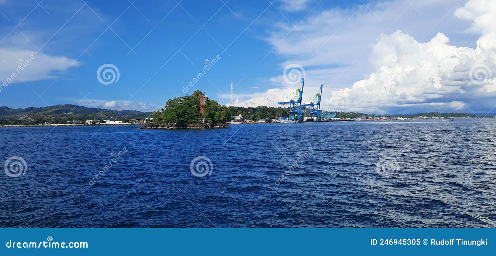 The port of sorong stock image. Image of sorong, tree - 246945305