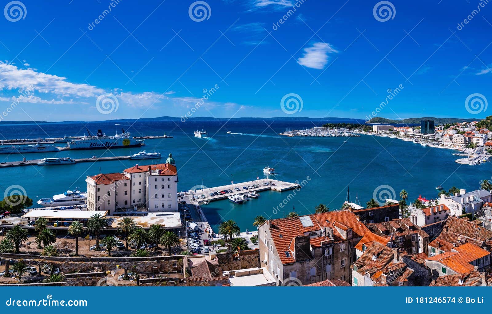 Port of Split, Croatia stock photo. Image of architectural - 181246574