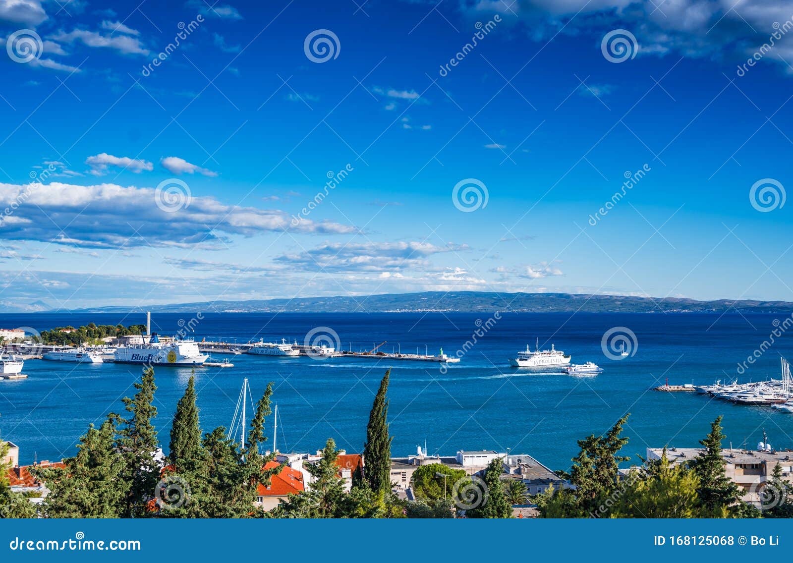 Port of Split, Croatia stock photo. Image of panorama - 168125068