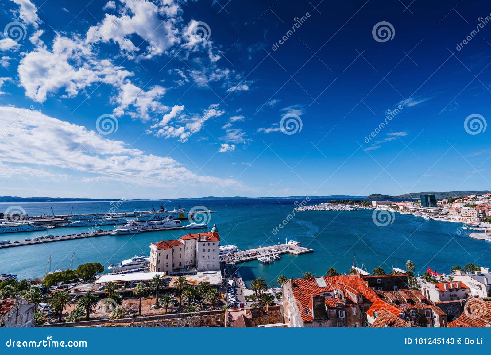 Split, Croatia - June 1, 2019: Old Town Of Split, Medieval City With ...