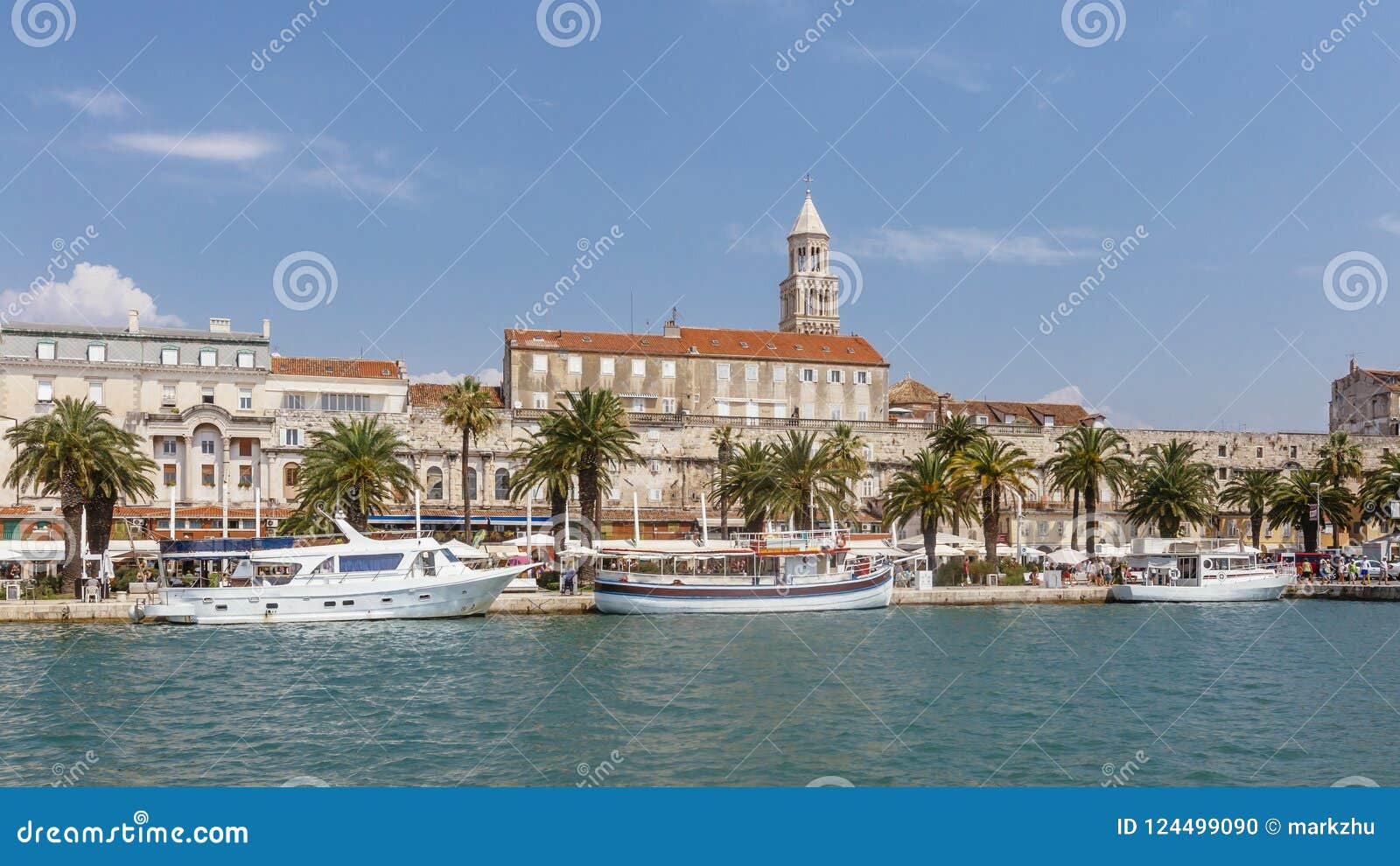Port of Split, Croatia Viewed from the Sea Stock Photo - Image of ...