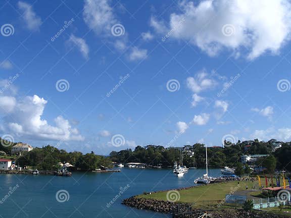 Port in St. Lucia stock photo. Image of islands, caribbean - 865354