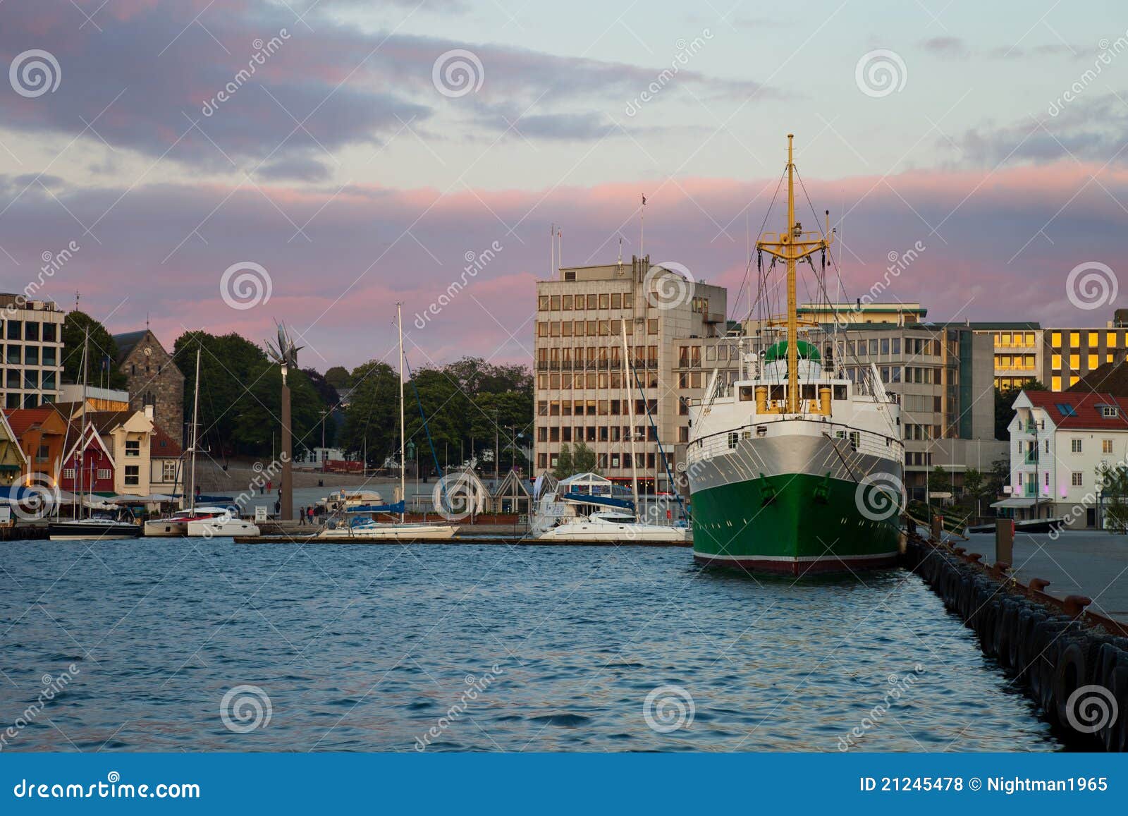 Port of Stavanger stock photo. Image of reflection, classic - 21245478