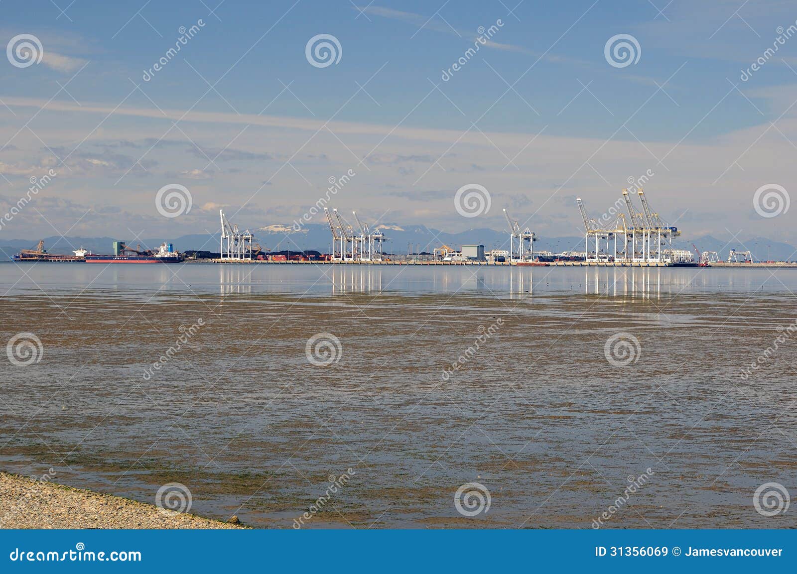 A port substaion stock image. Image of bank, cloud, beach - 31356069