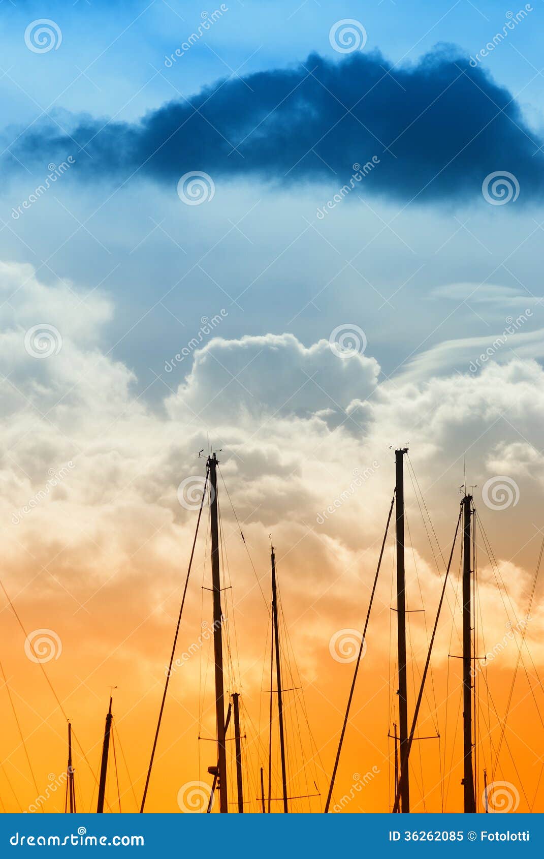 Port at sunset stock image. Image of amazing, beach, boat - 36262085