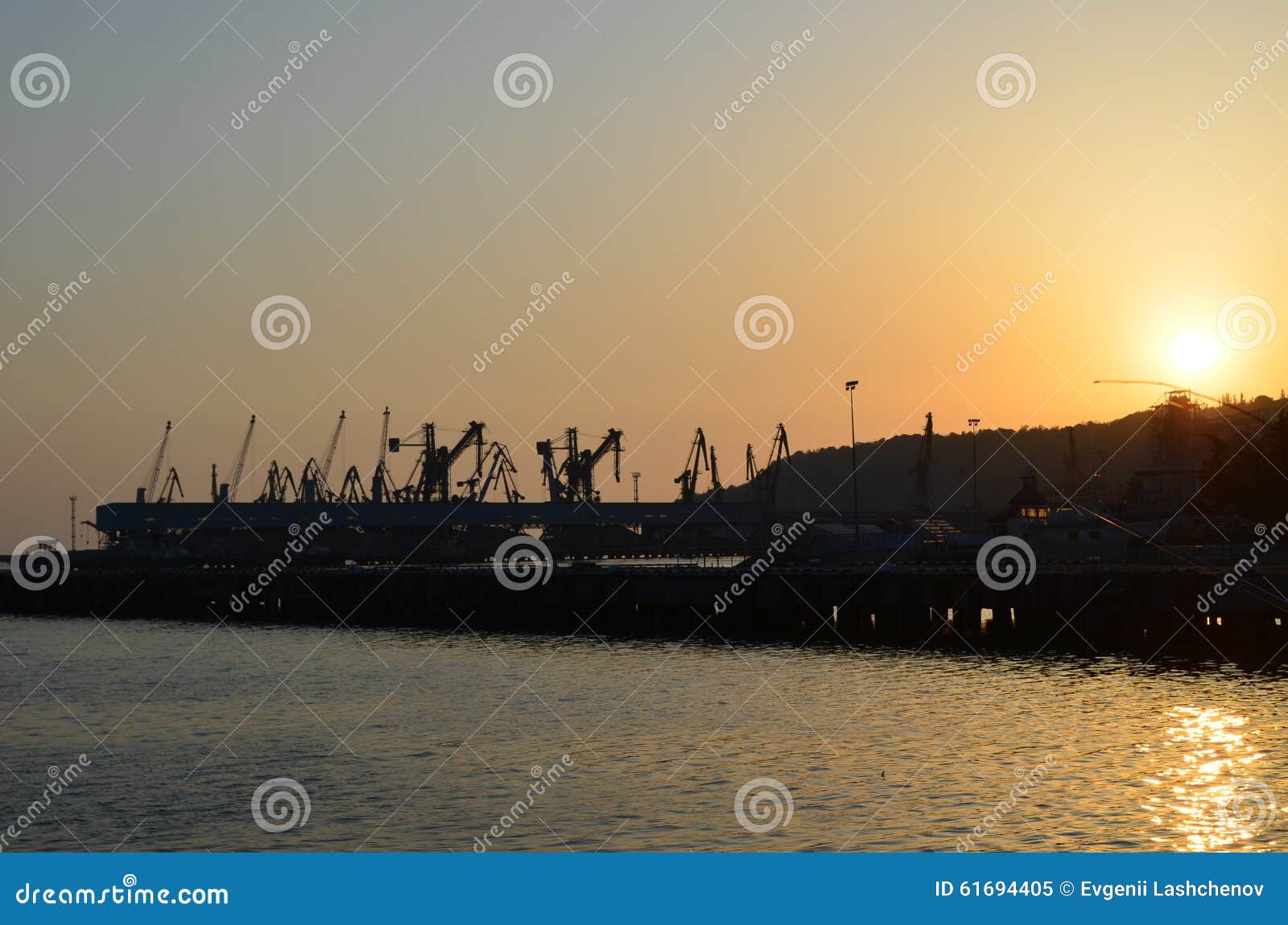 Port at sunset stock image. Image of ocean, sugar, work - 61694405