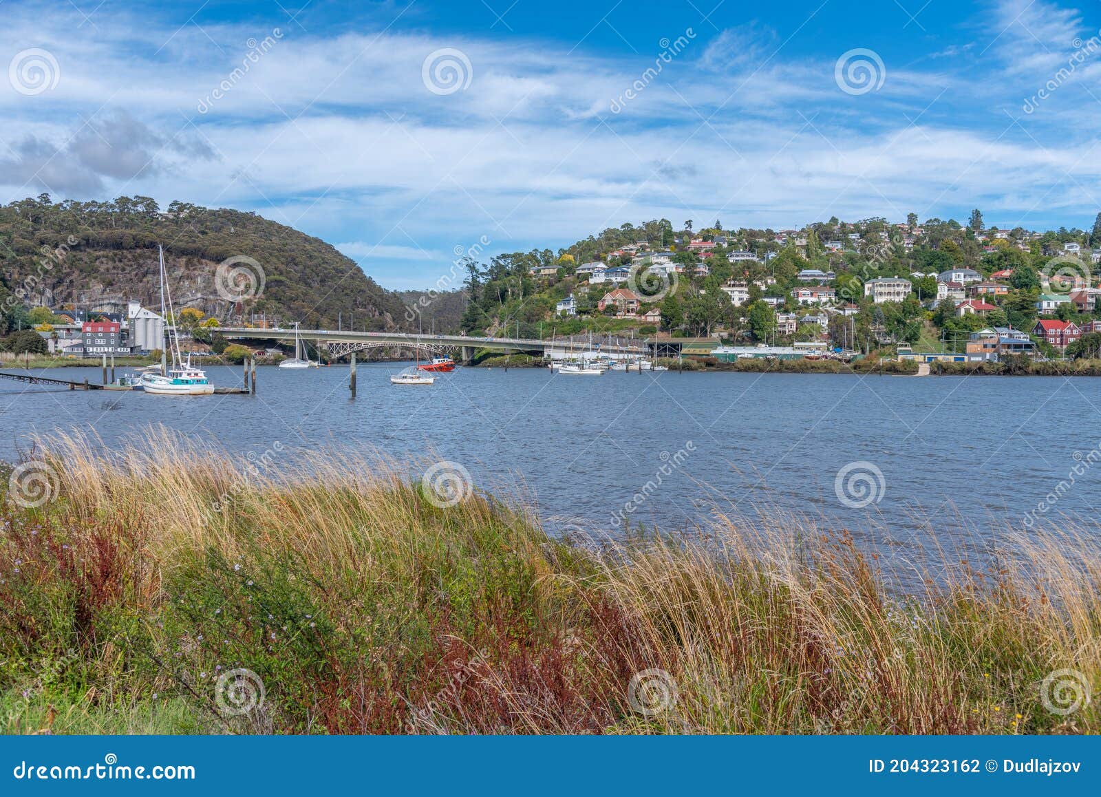 Port at Tamar River in Launceston, Australia Stock Photo - Image of ...
