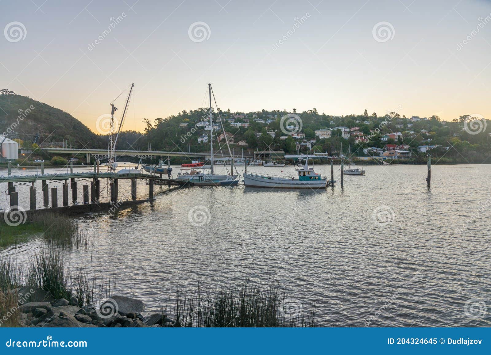 Port at Tamar River in Launceston, Australia Editorial Image - Image of ...