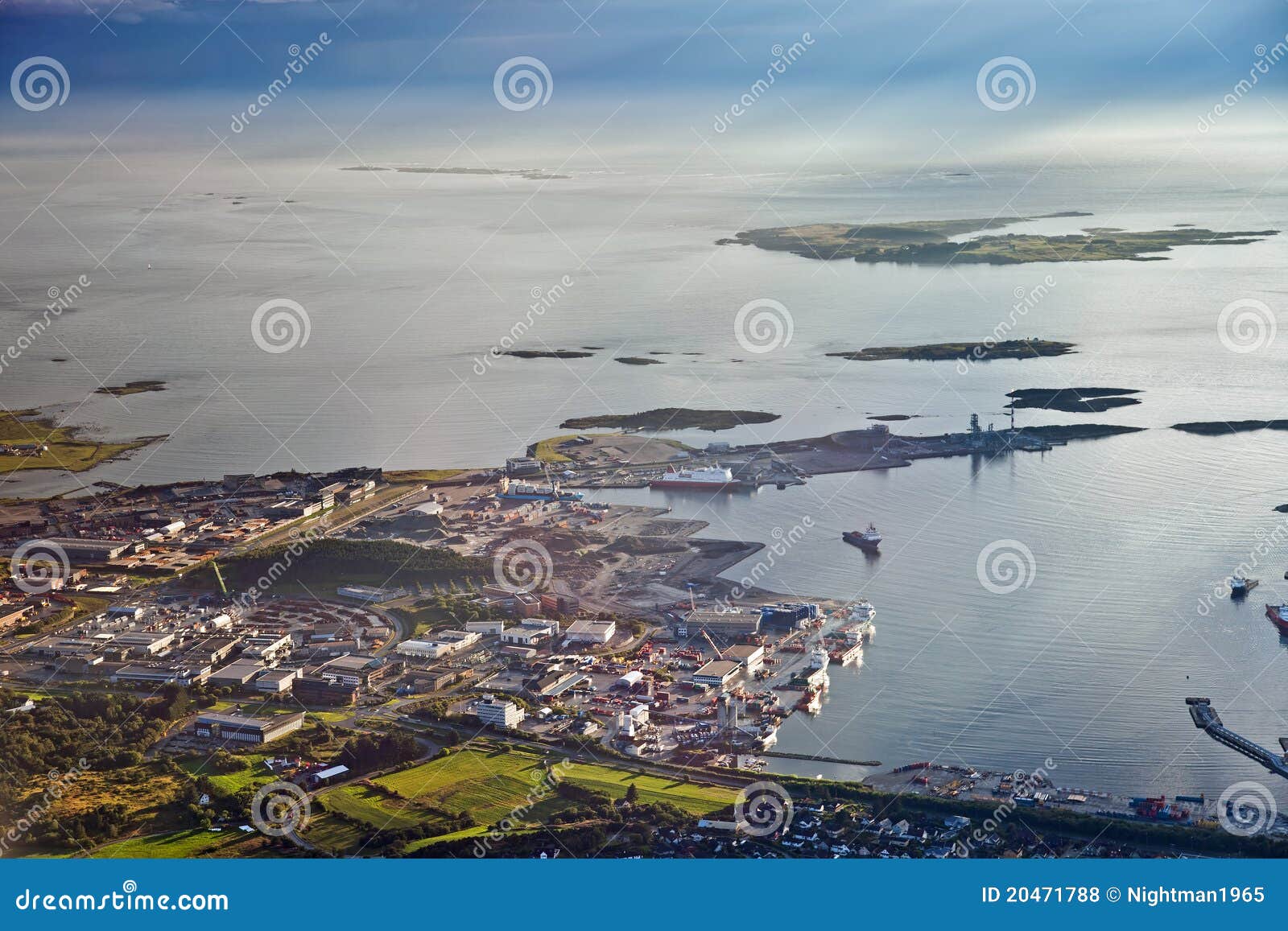 Port Tananger Seen from Above Stock Photo - Image of europe, hill: 20471788