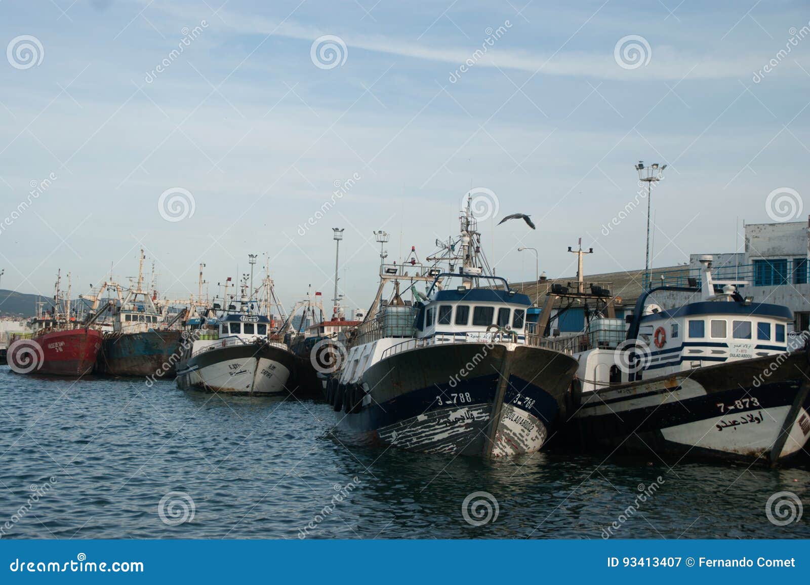 The port of tanger editorial photography. Image of sunset - 93413407