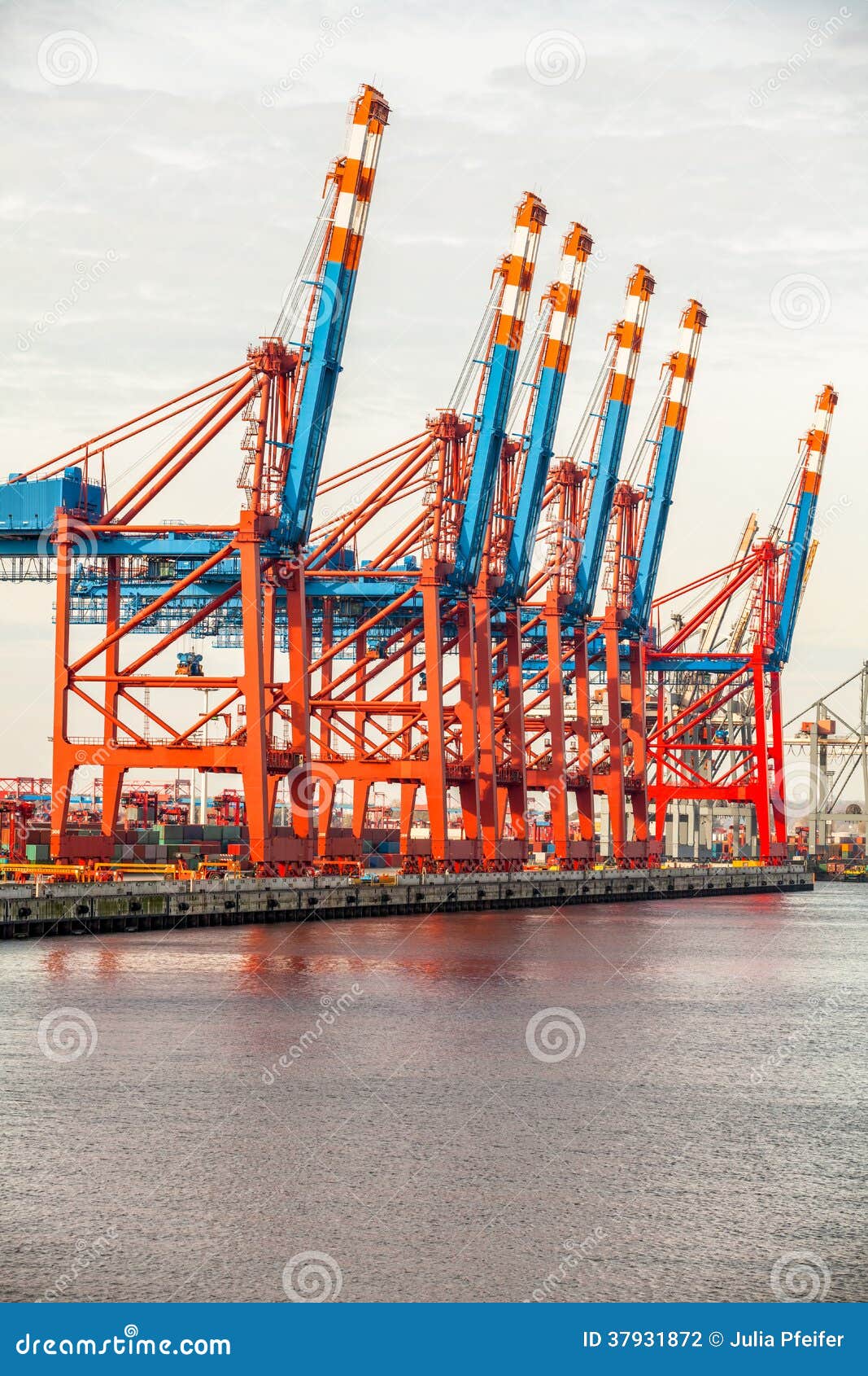 Port Terminal for Loading and Offloading Ships Stock Photo - Image of ...