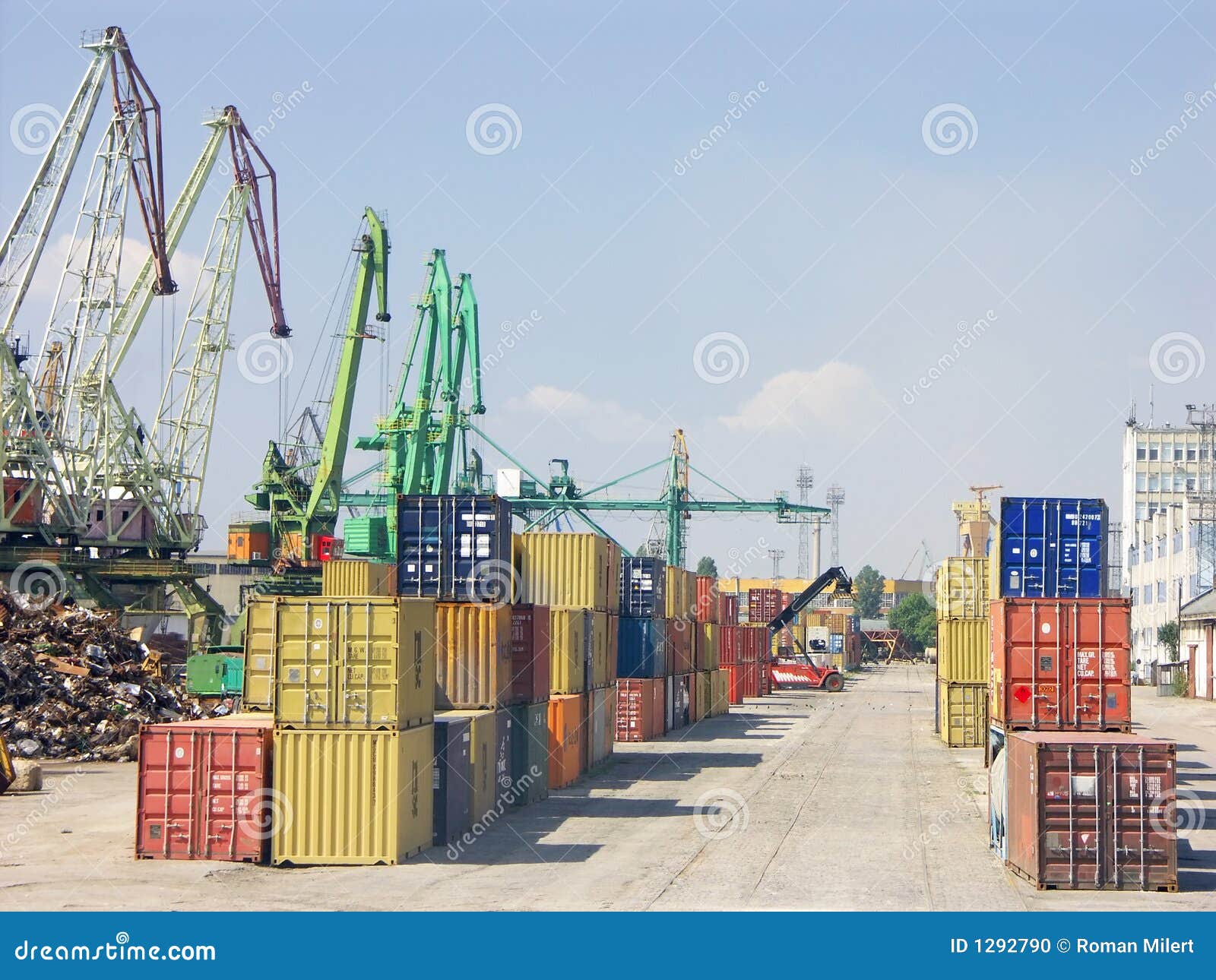 Port of transhipment stock photo. Image of freight, goods - 1292790