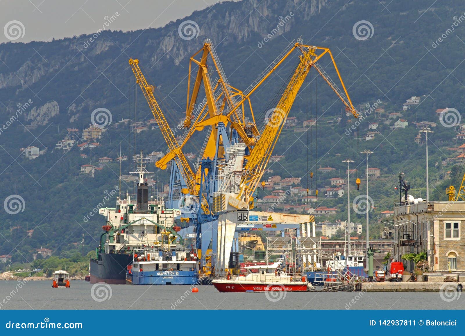 Port of Trieste editorial photo. Image of harbour, boat - 142937811