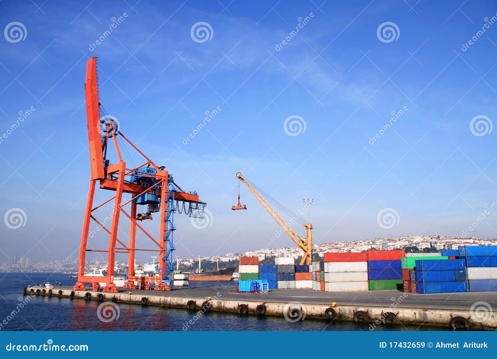 Port warehouse stock image. Image of bulk, maritime, discharge - 17432659